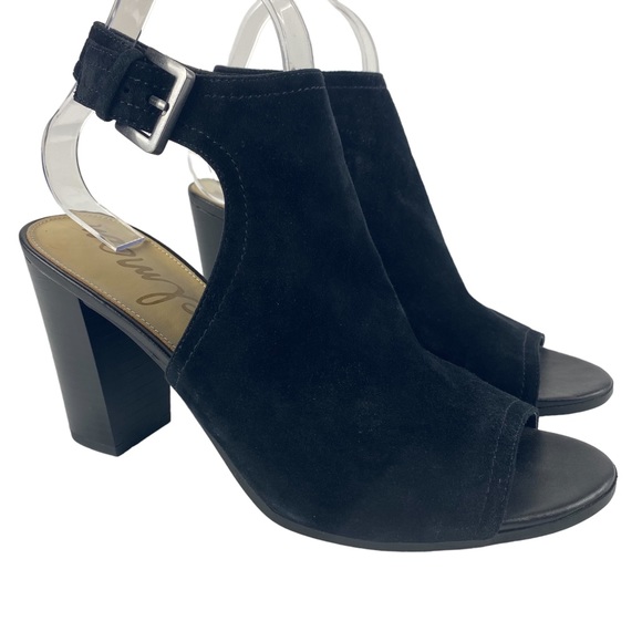 Sam Edelman | Shoes | Sam Edelman Suede Open Toe Sling Back Heels Size ...